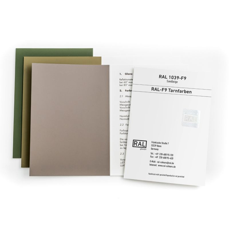RAL F9 - Jednotlivé štítky military